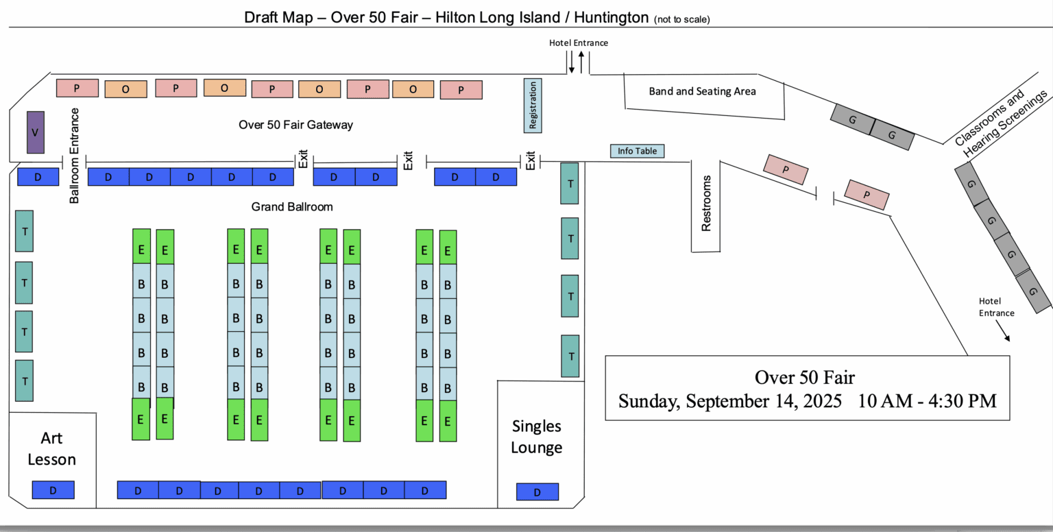 Draft Map – Over 50 Fair